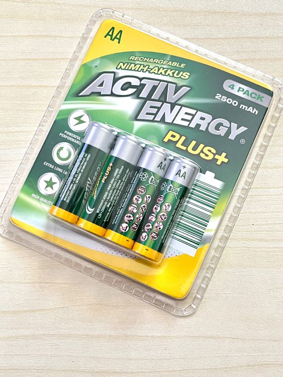 Originalverpackte AA Akkus Activ Energy Plus+ 4 Stück (Neu (gemäss ...