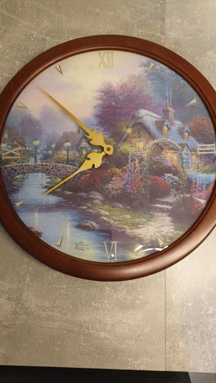 Uhr limited-edition von Thomas Kinkade Lamplight Bridge (Gebraucht) in ...