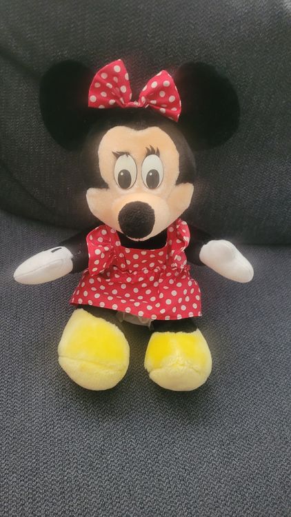 Peluche Minnie Mouse vintage - Robe à pois rouge 30 cm (Neu (gemäss ...