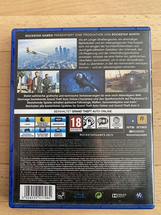 GTA 5 für PS4/PS5 | Kaufen auf Ricardo