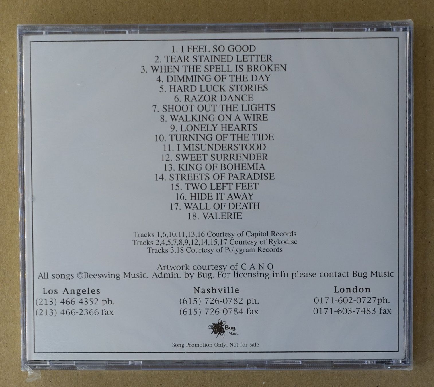 Richard Thompson – Bug Music Sampler - D15 (Neu und originalverpackt ...