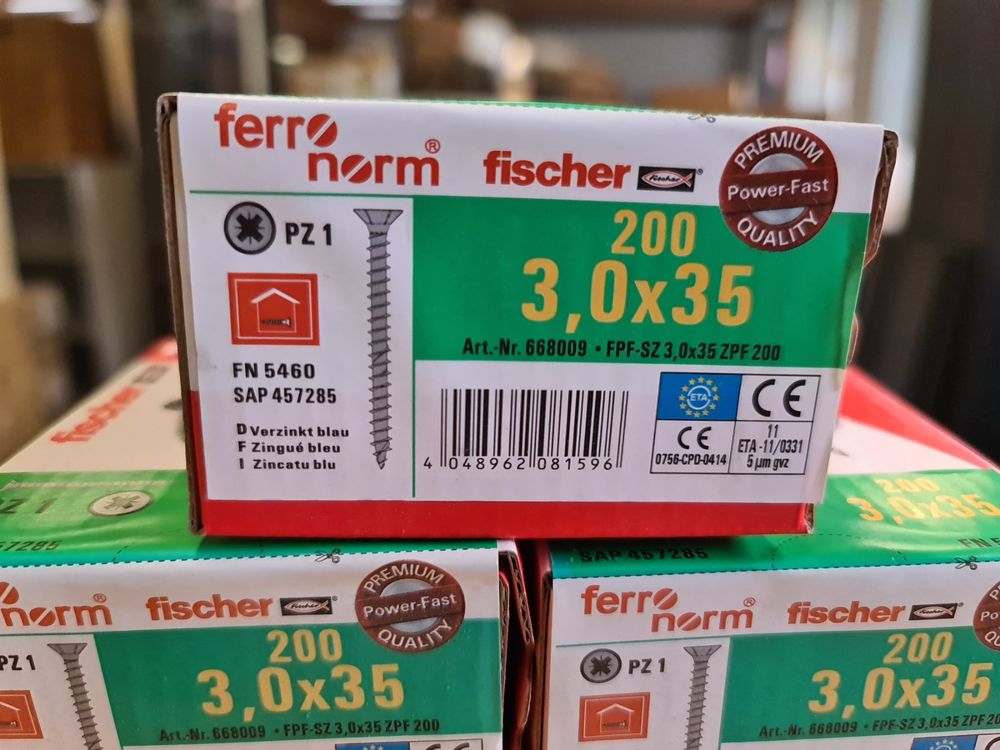 1000x Fischer Schrauben 3,0x35 verzinkt blau neu ab 1.- | Kaufen auf ...