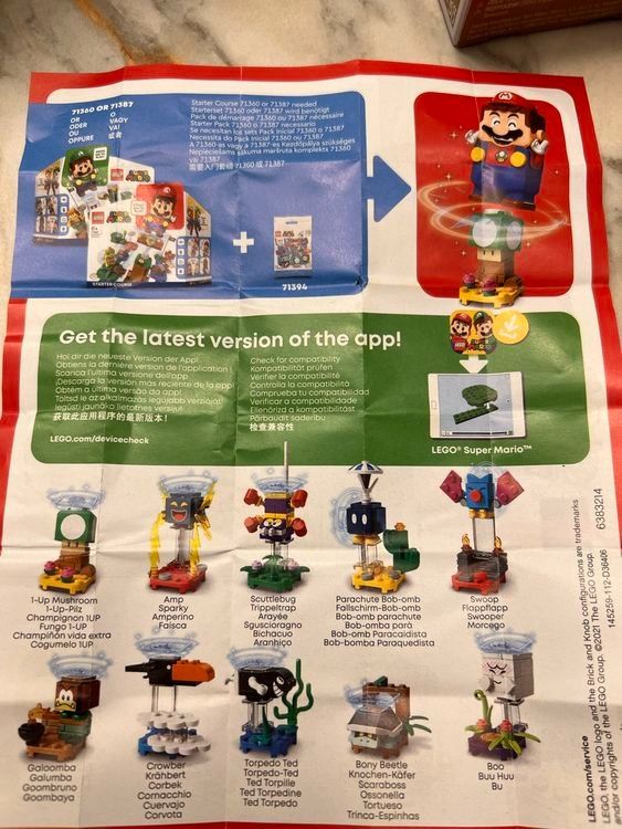 LEGO 71394 Super Mario 1-Up Pilz Mushroom grün (Neu (gemäss ...