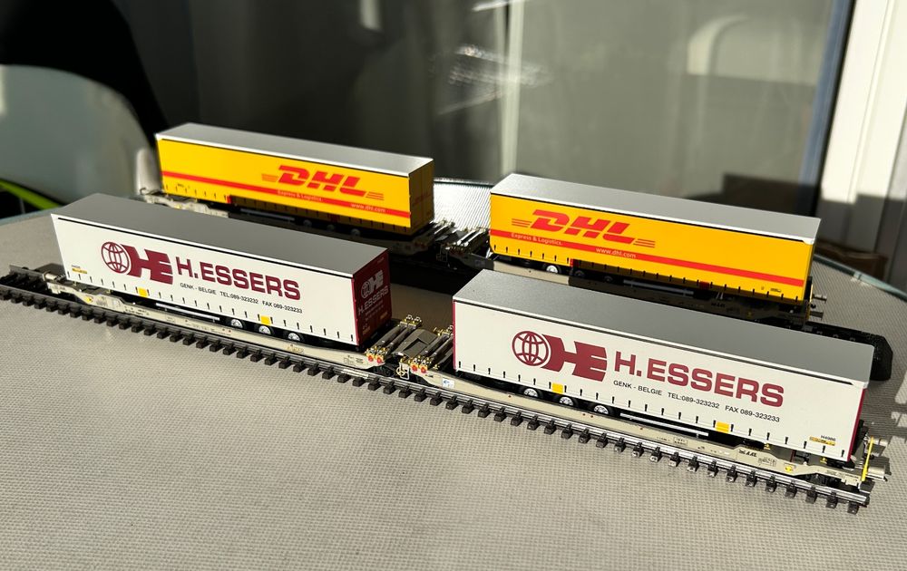 ESU/Pullman Doppel-Containerwagen 2-teilig DC DHL / Essers (Gebraucht ...