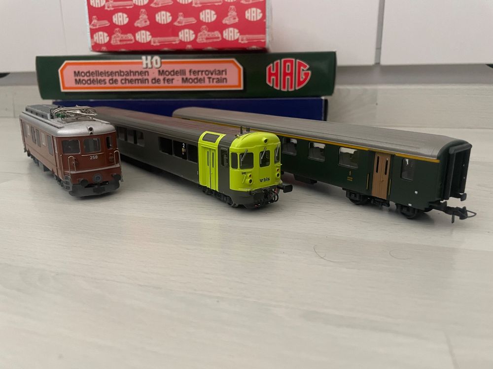 HAG H0/AC analog BLS Steuerwagen und Lok (Neu (gemäss Beschreibung)) in ...