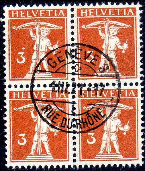 TELLKNABE MIT ARMBRUST 4ERBLOCK GESTEMPELT GENEVE - Z58 | Kaufen auf Ricardo