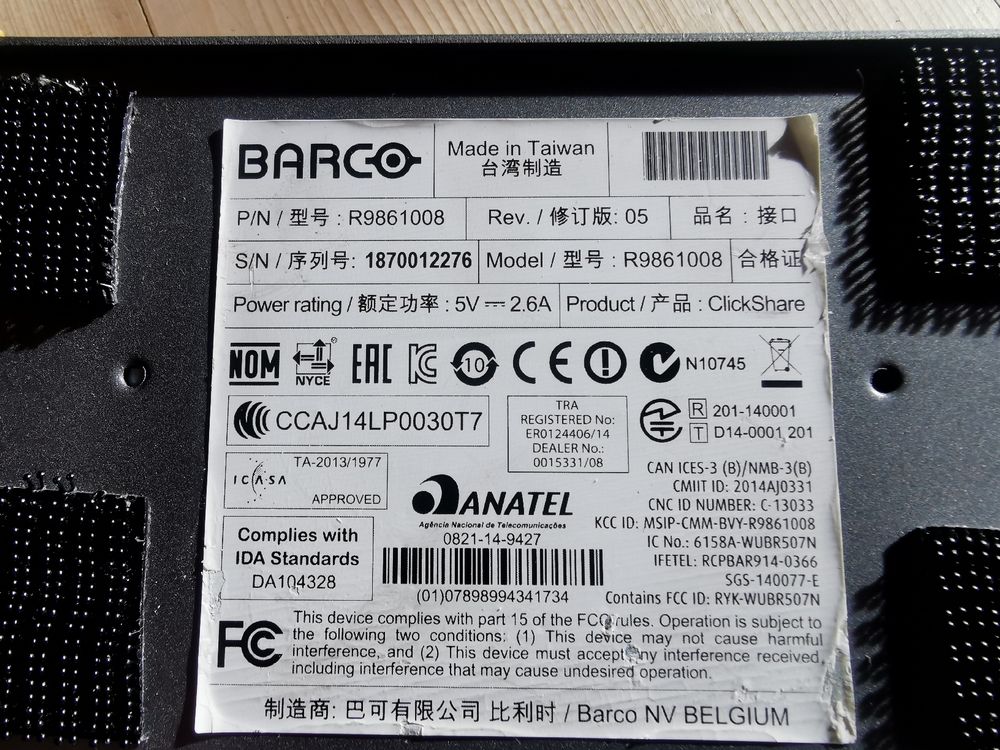 Barco R9861008 Wireless Presentation System (Gebraucht) in Linden für ...