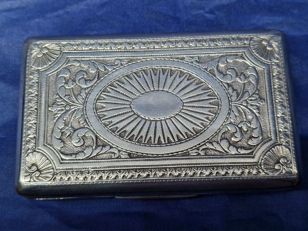 Massive alte Silber Zigarettenetui/ Silberschatule | Kaufen auf Ricardo