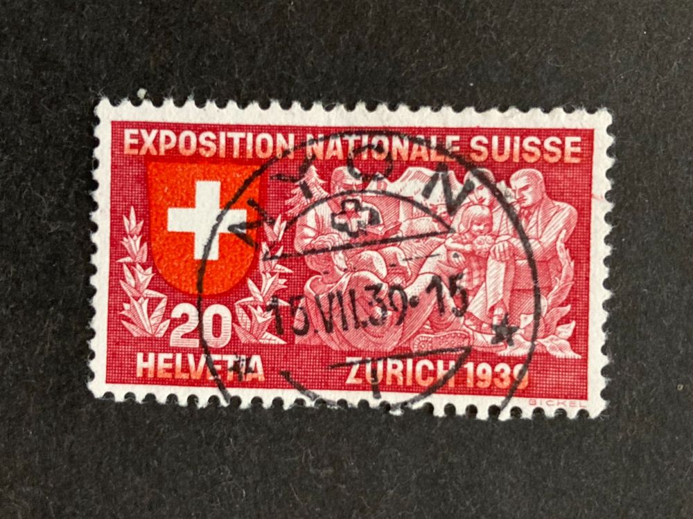 Schweiz 1939 Landi 20 f Vollstempel NYON 15.VII.39 (Gebraucht) in Liestal für CHF 1 – mit ...