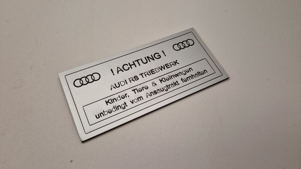 Audi RS Schild (Neu (gemäss Beschreibung)) in Heiligenschwendi für CHF ...