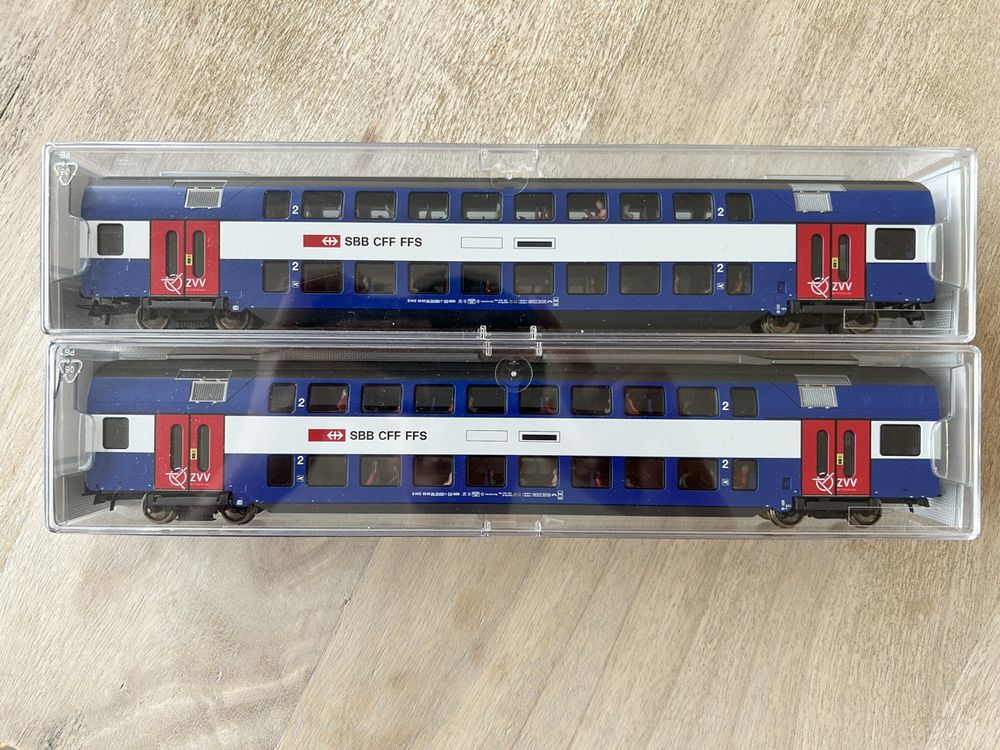 Roco h0 SBB Zvv Doppelstockwagen 2 Wagen aus dem Set 64133 (Gebraucht) in Meilen für CHF 189 ...