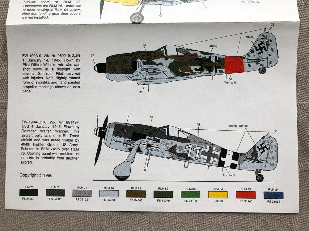 1/48 WW2 Operation Bodenplatte I Fw-190D BF-109G Fw-190A (Gebraucht) in ...