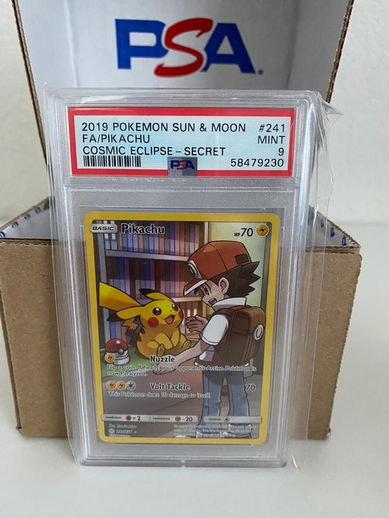 2019 Pokemon Pikachu Full Art Secret Rare Cosmic Eclipse 241 (Neu und ...