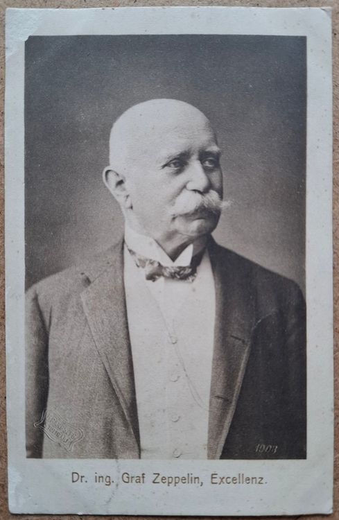 AK mit Portrait Dr. ing. Graf Zeppelin, Excellenz; um 1903 (Gebraucht ...