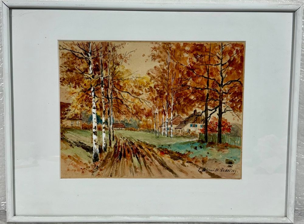 Landschaft Aquarell unleserlich Signiert | Kaufen auf Ricardo