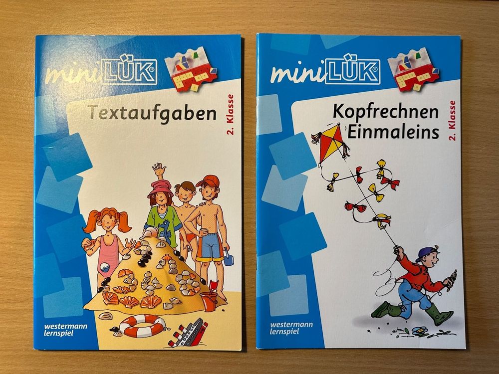 2 mini lük Mathematik 2.Klasse Textaufgaben / Einmaleins (Neu (gemäss ...