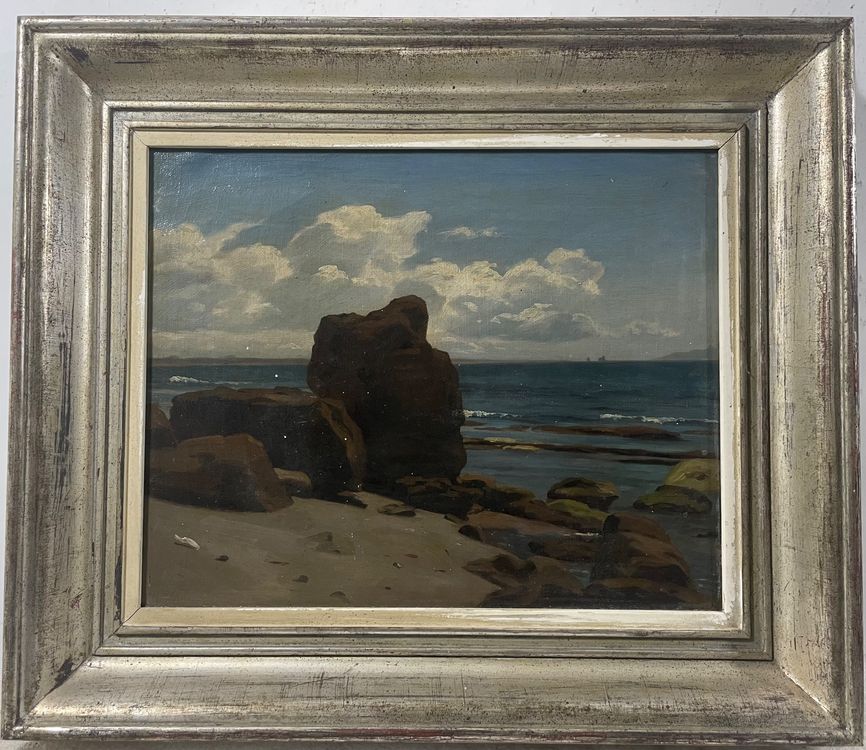 August Weckesser (1821-1889) Gemälde - Küsten Szene (Gebraucht) in Root für CHF 359 – mit ...