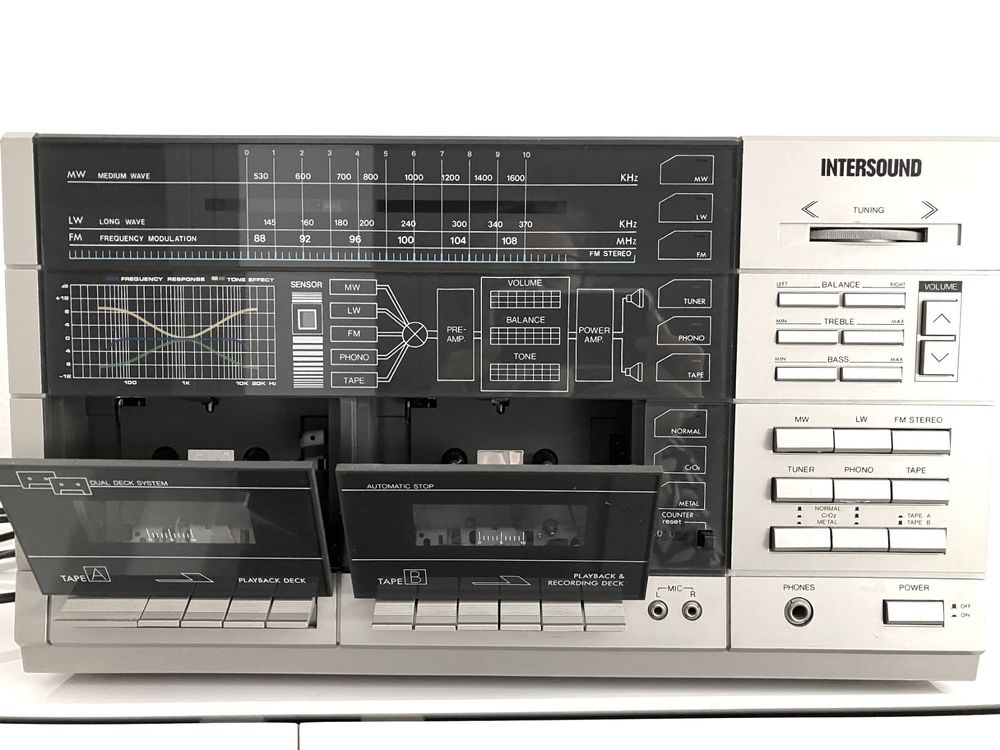 Vintage Intersound Stereo-Radio, Plattenspieler und 2 Kasset (Gebraucht ...