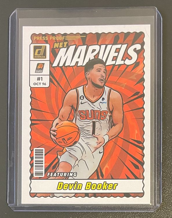 NBA Devin Booker 2023 Donruss Net Marvels Press Gold Card (Neu (gemäss ...