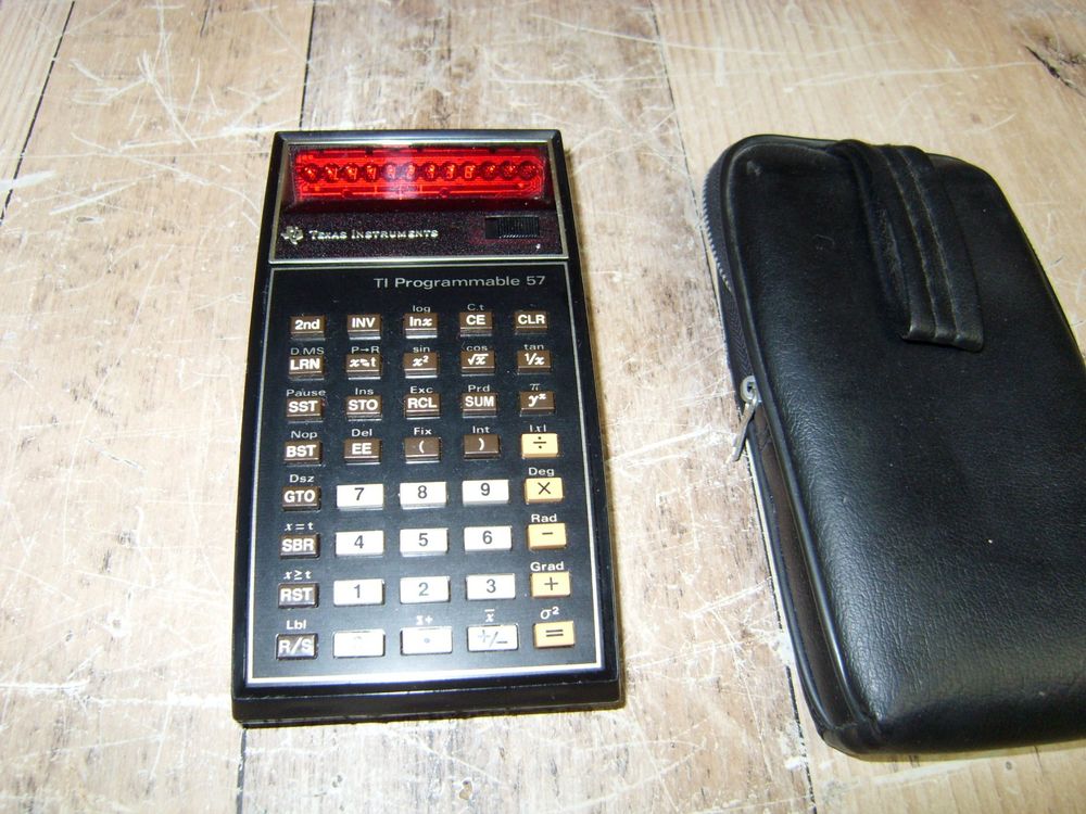Helle ROTE LED-LEGENDE TI-57 Programmable,ein Vintage Traum (Gebraucht ...