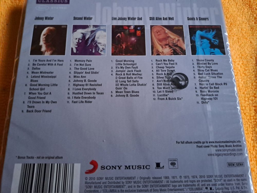 5 CD Box Winter Johnny : Original Album ( Neu orig. Verpack | Kaufen ...