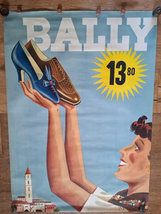 BALLY Schuhe Plakat Original Vintage Werbung 50er Jahre (Gebraucht) in Mönchaltorf für CHF 90 ...