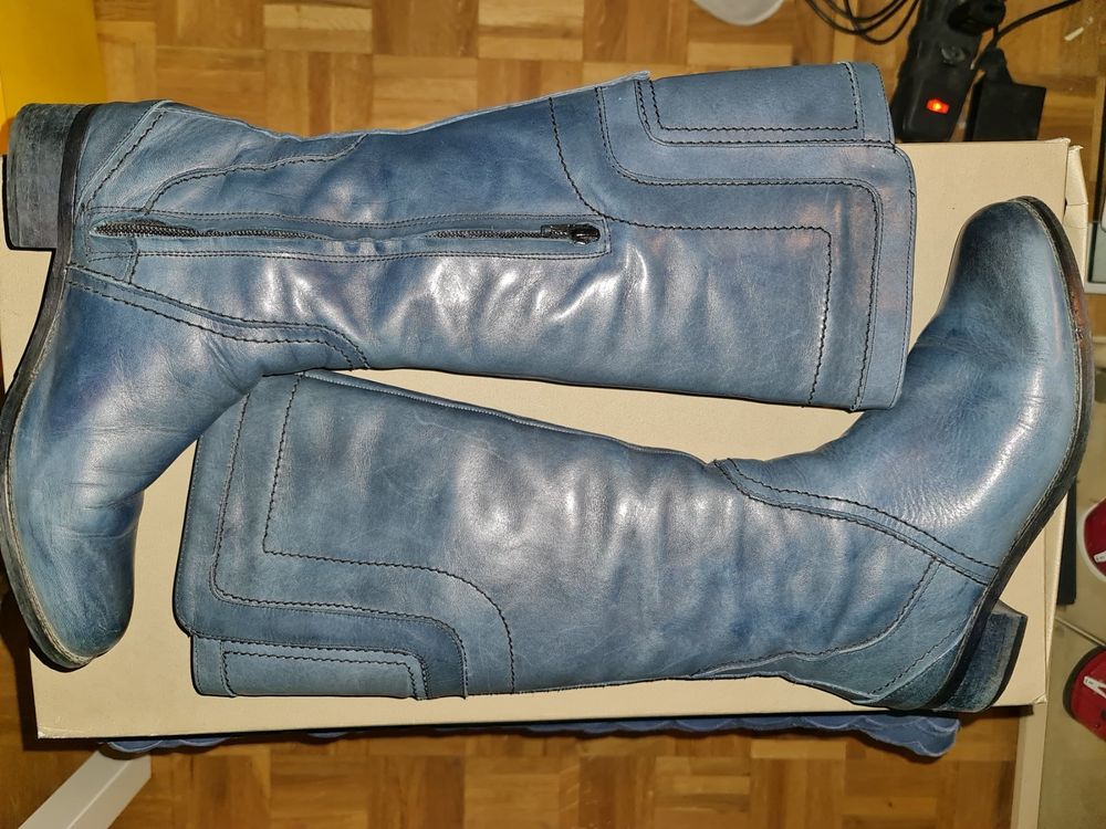 A vendre bottes bleues pointure 37 | Kaufen auf Ricardo