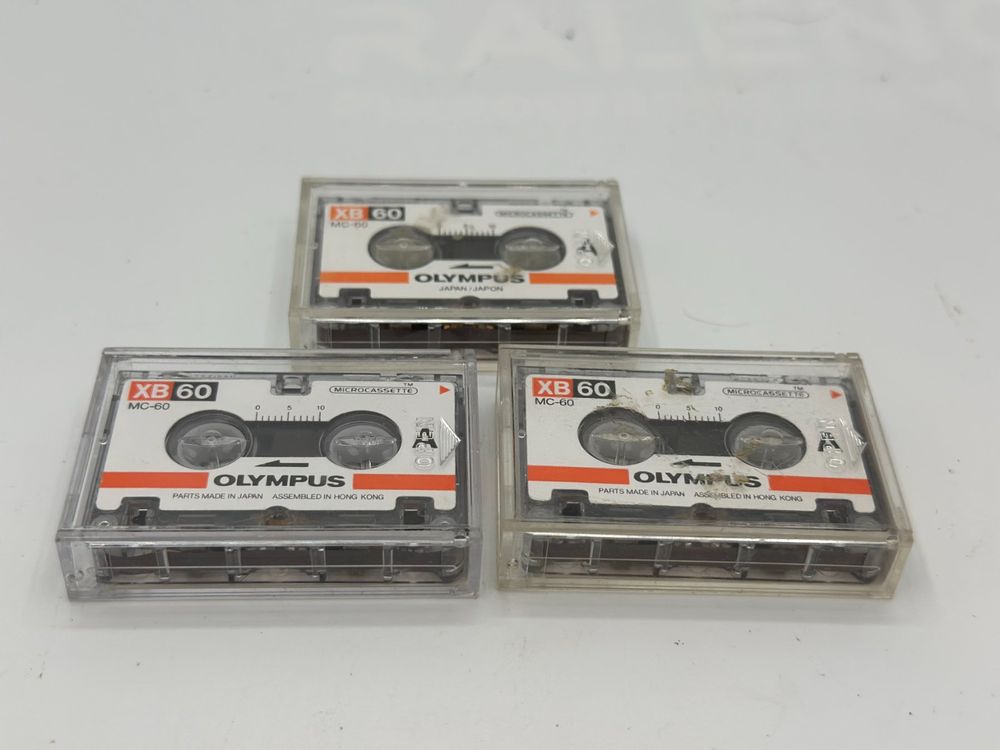 3 Olympus Microcassette Dictaphone Voice Recorder Micro Tape (D ...