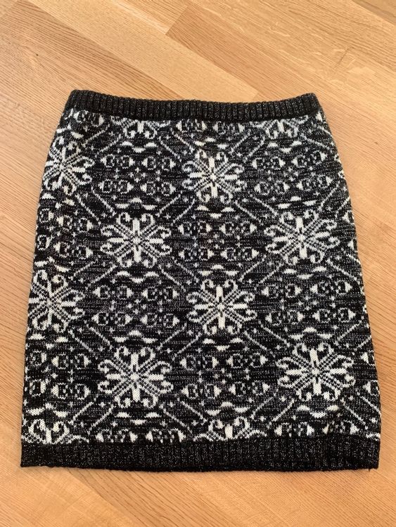 Strickrock Gr. S von Yessica schwarz/weiss, Jupe kurz Strick | Kaufen ...