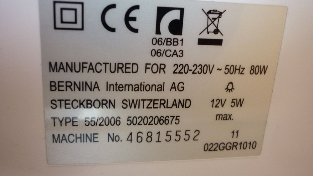 Nähmaschine BERNINA "Bernette 55" neuwertige | Kaufen auf Ricardo