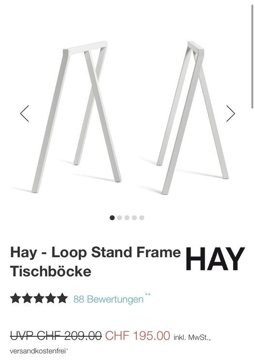HAY Loop Stand Frame - Tischböcke | Kaufen auf Ricardo