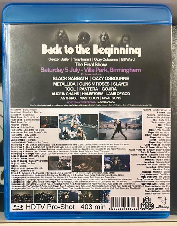 BLACK SABBATH „Back To The Beginning“ BluRay OZZY OSBOURNE (Neu (gemäss ...