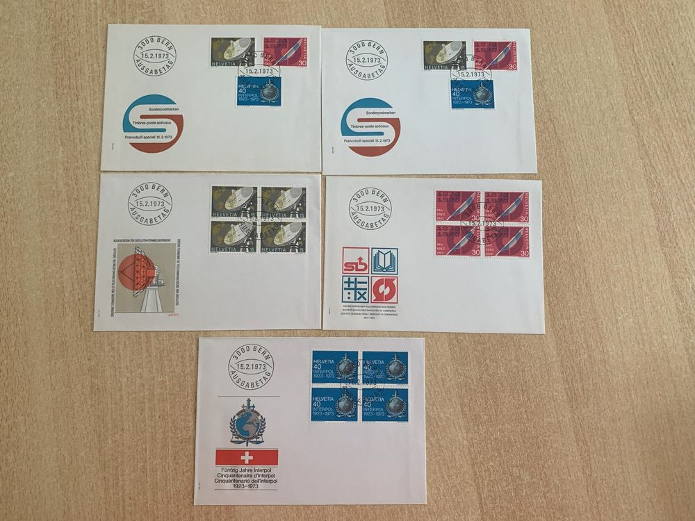 5 FDC 1973 Schweiz (Neu (gemäss Beschreibung)) in Reinach BL für CHF 0.4 – mit Lieferung auf ...