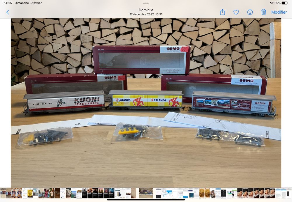 Lot de 3 wagons Bemo RhB HOm | Kaufen auf Ricardo