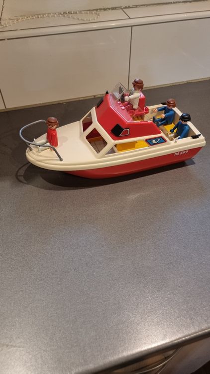 Playmobil geobra Schiff Boot von 1984 mit Figuren vintage (Gebraucht ...