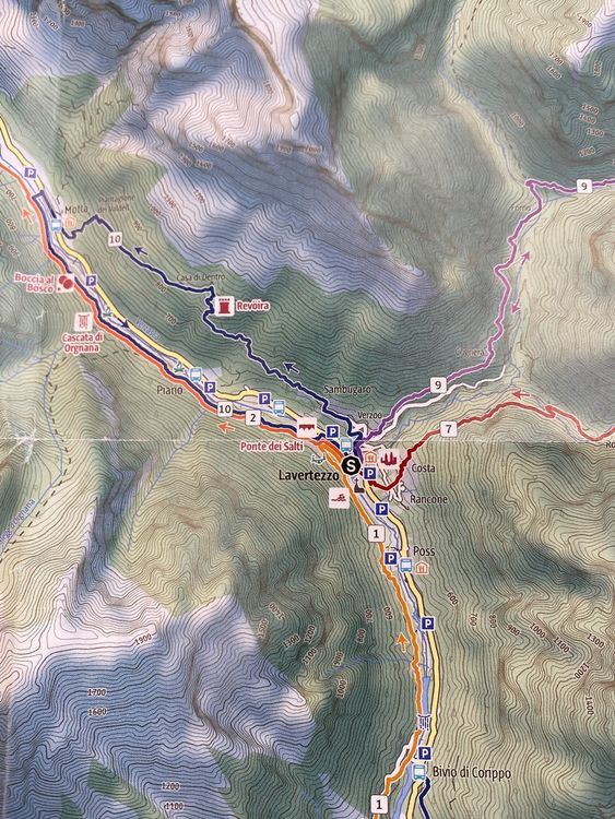 Wanderkarte Valle Verzasca 1:35'000, mit vielen Wanderrouten (Neu ...