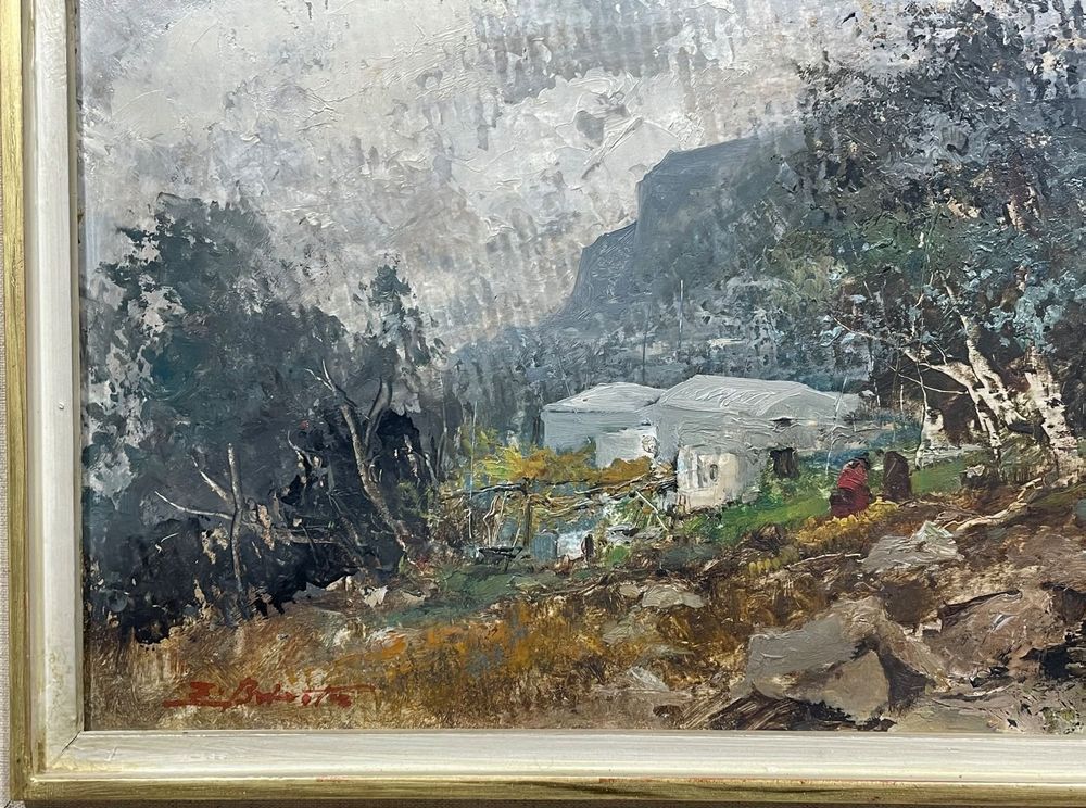 Wunderschöne Dorf Ansicht Gemälde unleserlich Signiert (Gebraucht) in Müllheim Dorf für CHF 90 ...