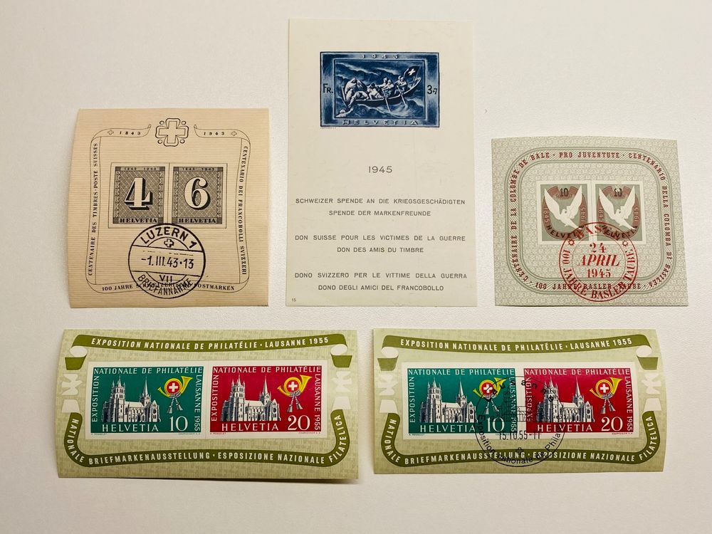 Block Lot Schweiz W14 W21 W23 W35 Spendeblock Kat. 760.- (Gebraucht) in Müswangen für CHF 50 ...