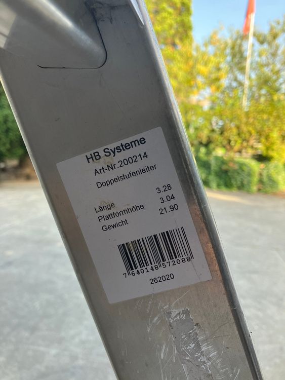 HB Systeme Typ 200- Doppelstufenleiter/ Bockleiter Alu, Nr.4 (Gebraucht ...