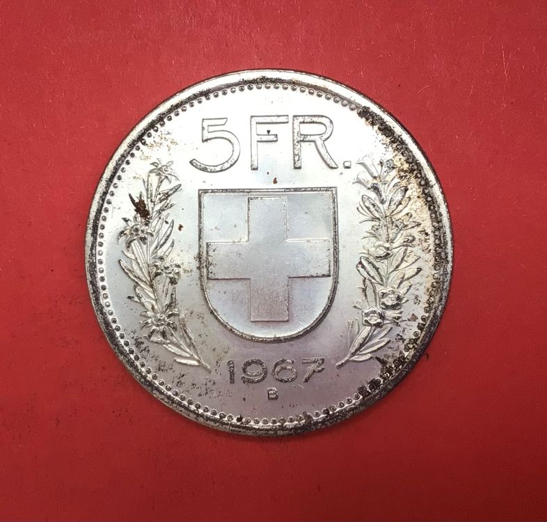 5 Franken Silber 1967 vzgl (Gebraucht) in Nunningen für CHF 9 – mit Lieferung auf Ricardo kaufen