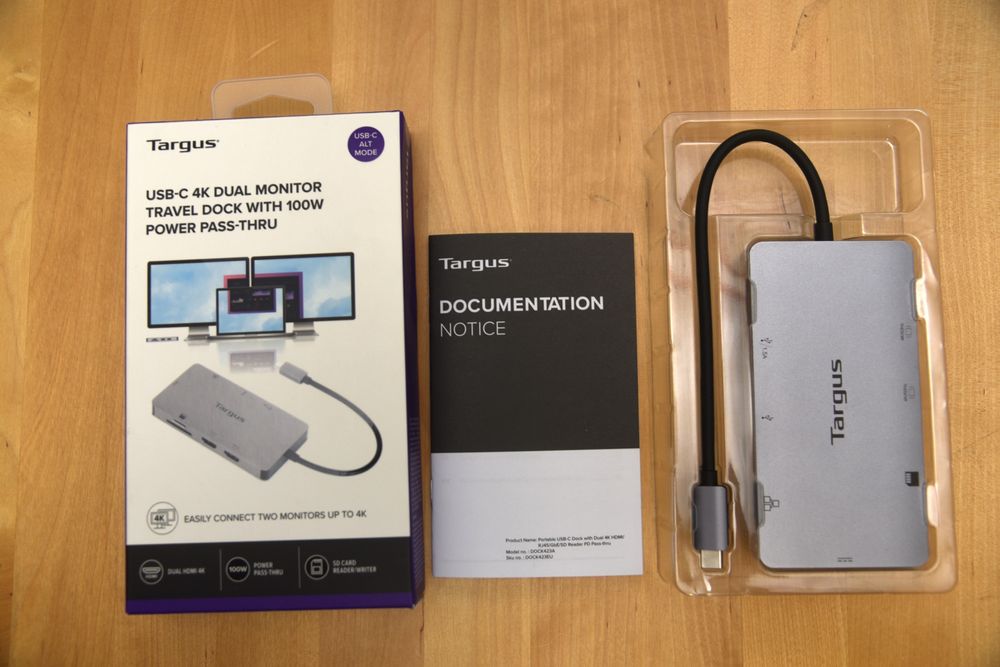 Targus USB-C 4K Dual Monitor Travel Dock (DOCK423EU) (Neuf (Voir ...