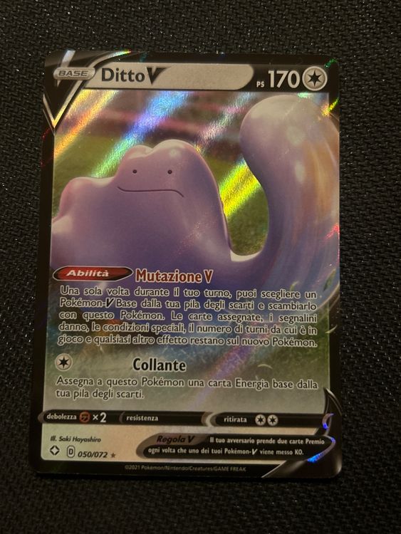 Pokemon card super rare, Ditto V Shining fates 050/072 (Gebraucht) in ...