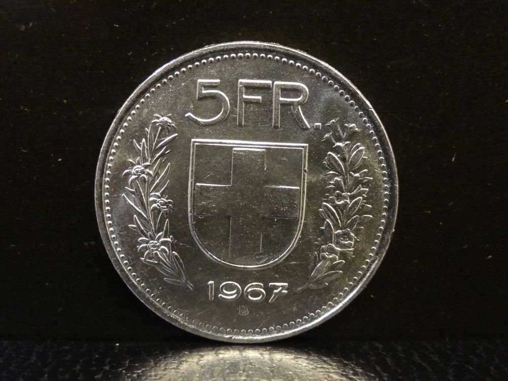 5 Franken Silber 1967 Fünfliber Münze (Gebraucht) in Kerzers für CHF 25 – mit Lieferung auf ...