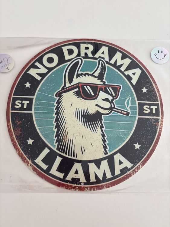 Metal No Drama Llama sign | Kaufen auf Ricardo