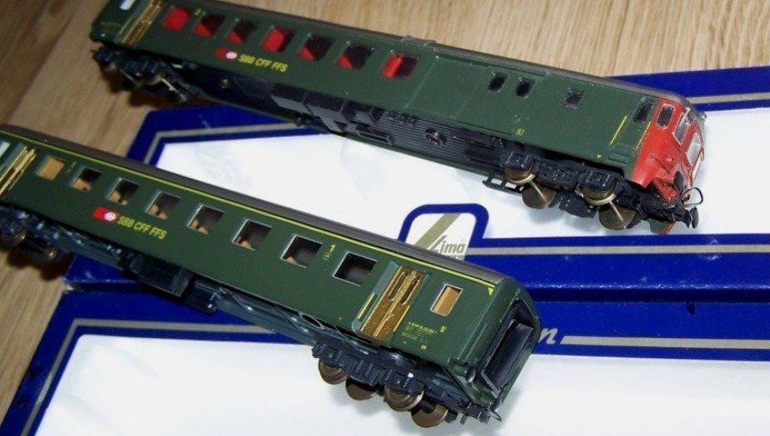 Lima H0 9163LK: SBB BDt Steuer-+ 9163 P-Wagen, Balkenlogo (Neu (gemäss ...