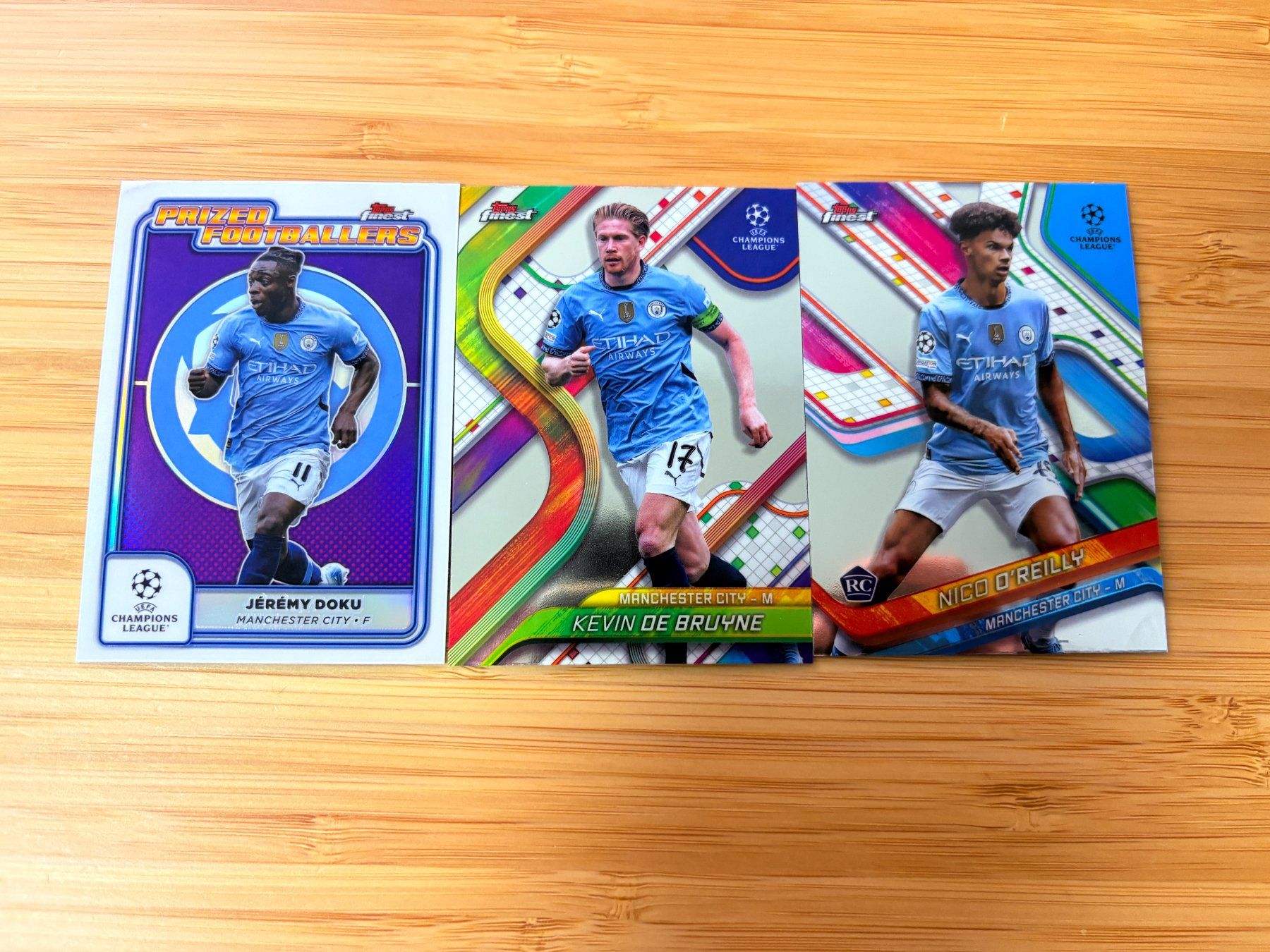 Manchester City Topps Finest UCC 2024/25 Lot 3 Cards (Neu (gemäss ...