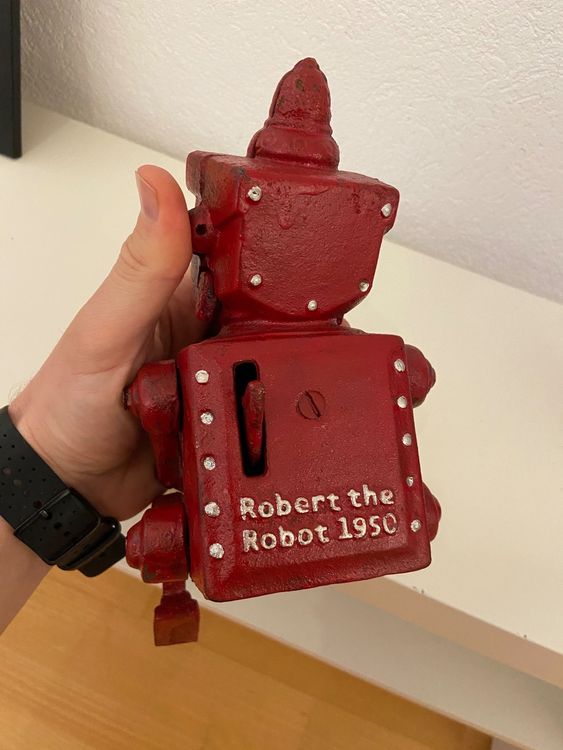 Vintage Gusseisen Hubley Robert the Roboter 1950 Spardose (Gebraucht ...