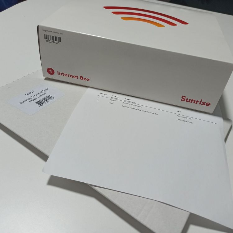 Sunrise Internet Box & Fiber Modul Set | Kaufen auf Ricardo