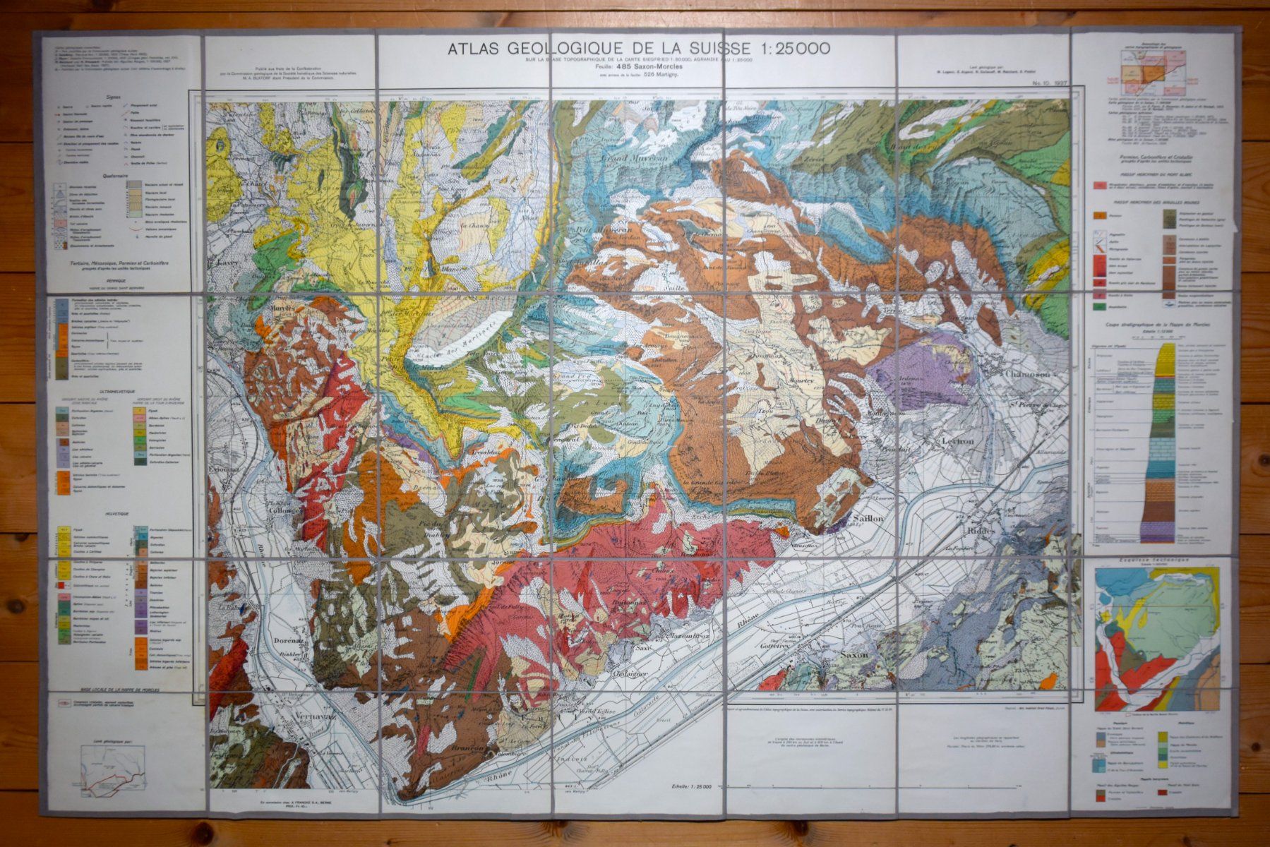 Geologischer Atlas der Schweiz. Bl. 10. Saxon-Morcles (Gebraucht) in ...