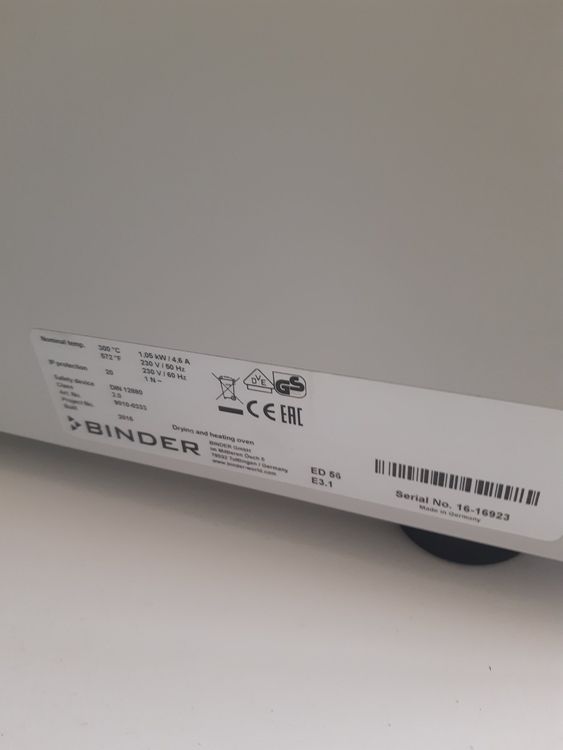 TROCKENSCHRANK BINDER ED56 (Gebraucht) in Volketswil für CHF 510 – nur ...